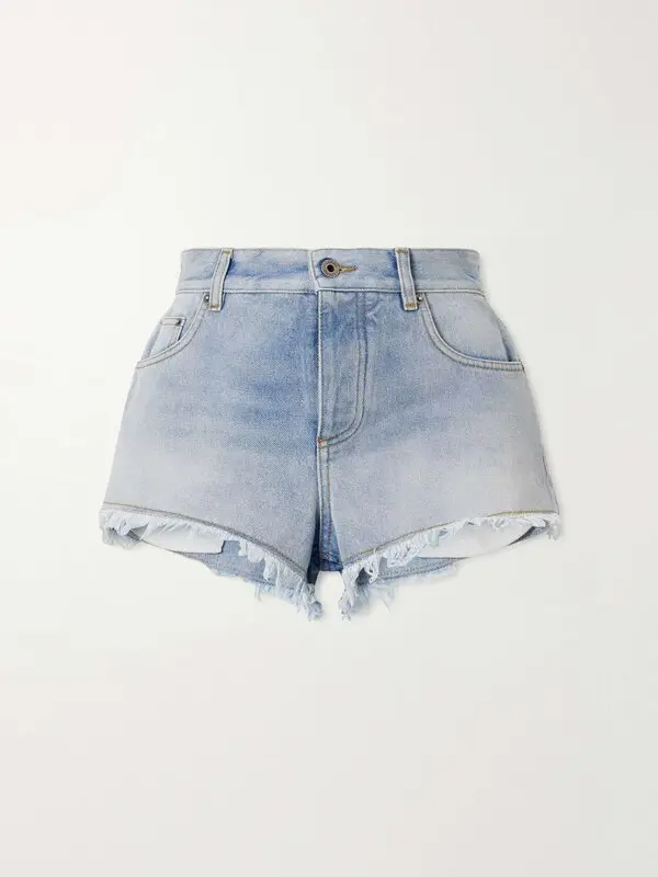Loewe Distressed Denim Shorts