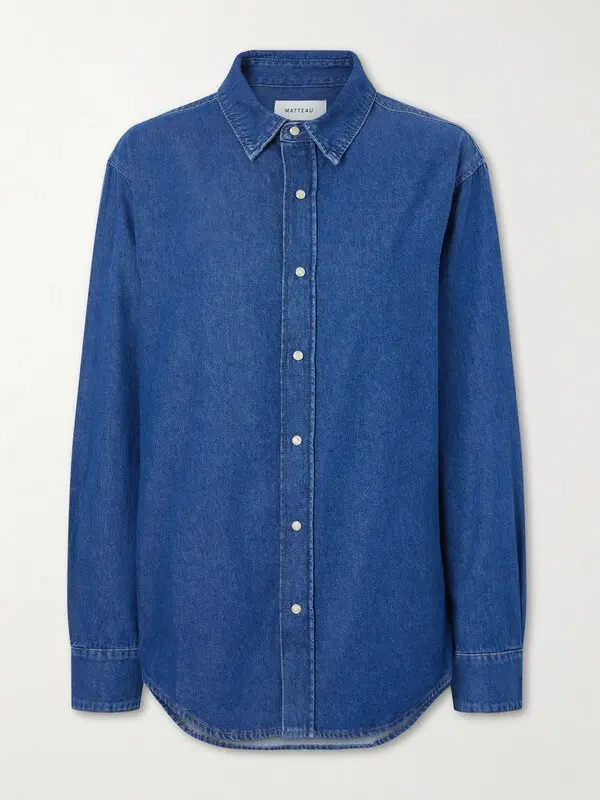 Matteau Denim Shirt With Mother-of-pearl Buttons