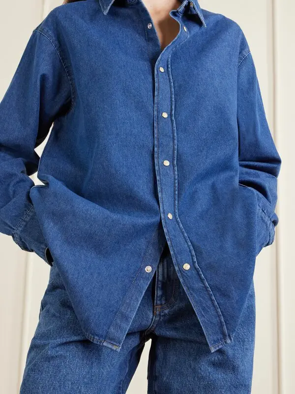 Matteau Denim Shirt With Mother-of-pearl Buttons