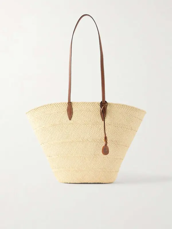 HUNTING SEASON Trapeze Basket Raffia Tote