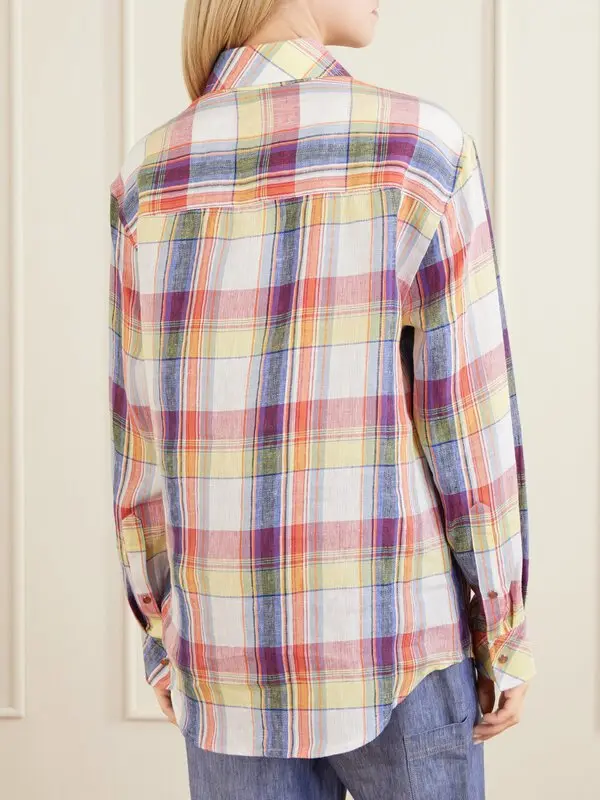 GOD’S TRUE CASHMERE God's True Cashmere Checked Linen Shirt