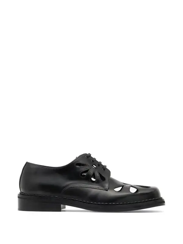 Simone Rocha Lace-up Loafers - Black