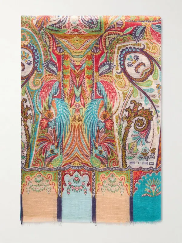 Etro Aida Printed Scarf - White