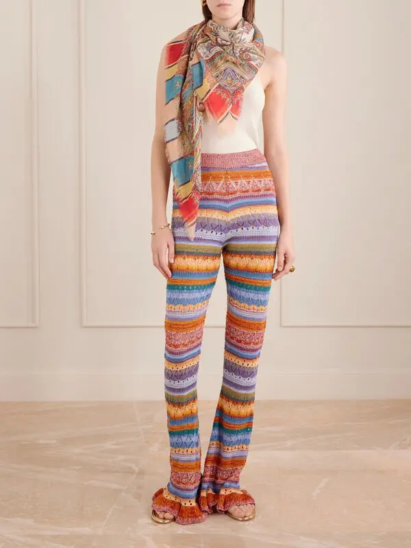 Etro Aida Printed Scarf - White