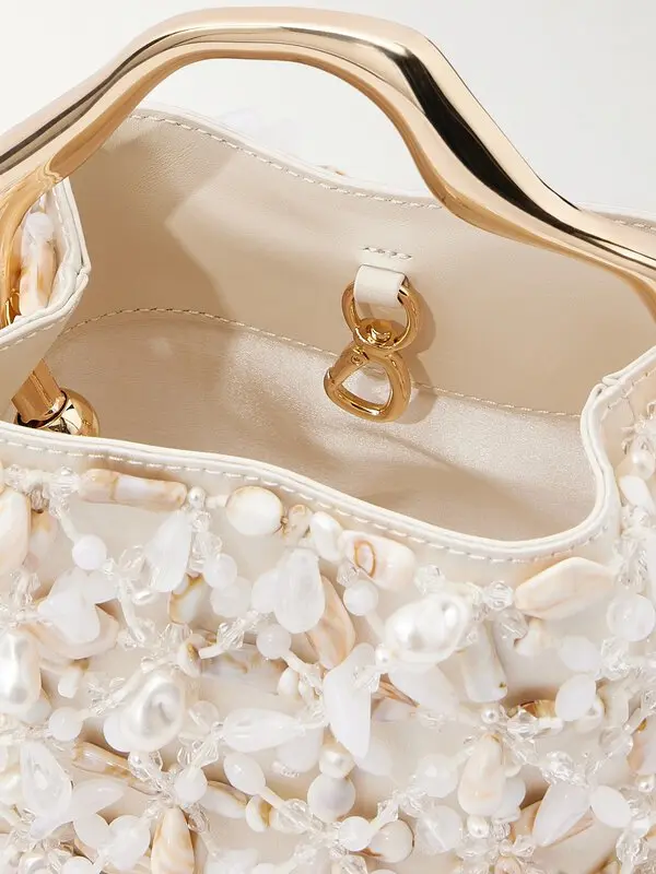 Cult Gaia Solene Mini Beaded Clutch - Neutrals