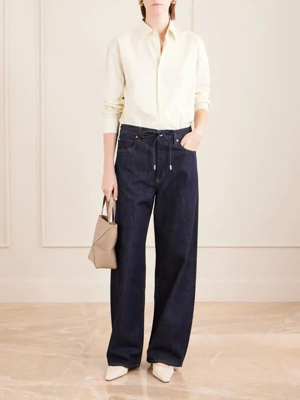 FRAME The Off Duty High-rise Barrel-leg Jeans