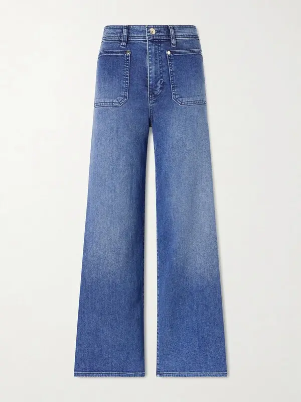 FRAME Le Slim Palazzo High-rise Wide-leg Jeans - Blue