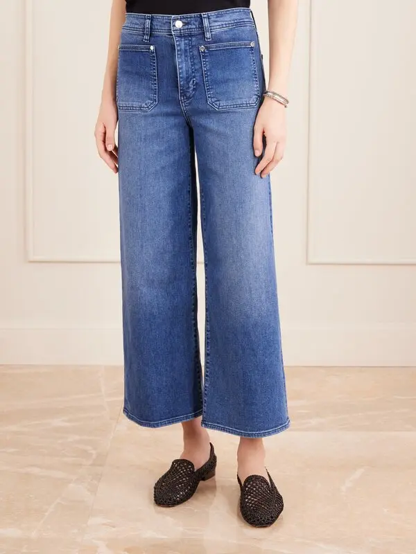 FRAME Le Slim Palazzo Crop Jeans