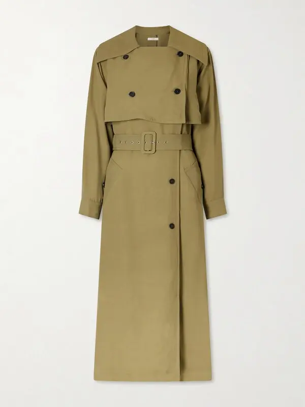 Co Double-breasted Belted Trench Coat