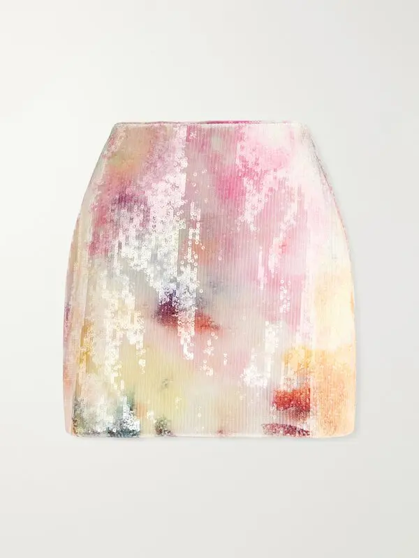 Aje Sybilla Sequined Mini Skirt - Pink