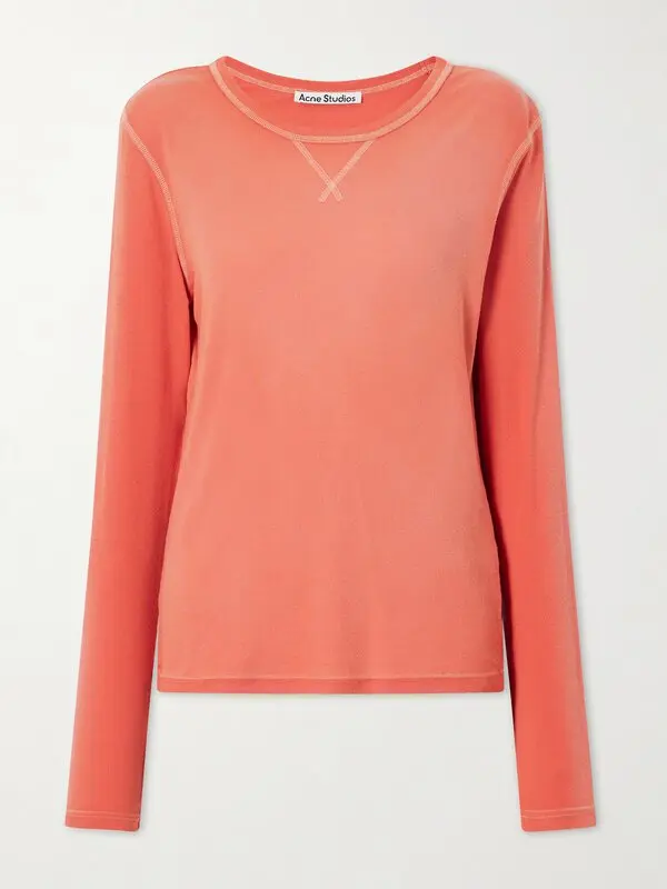 Acne Studios Einso" Ribbed Jersey Printed T-shirt