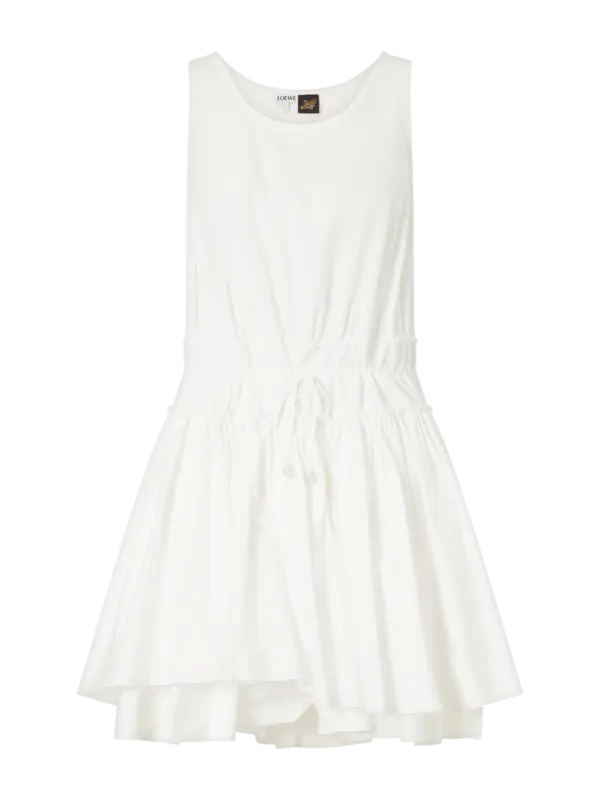 Loewe Cotton-poplin Mini Dress - White