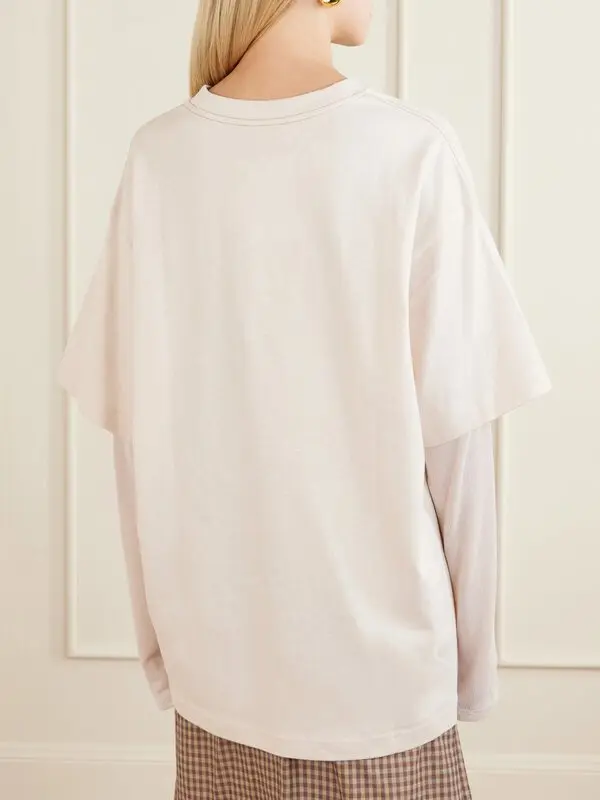 Acne Studios Edra Double Book Cover Printed Cotton-jersey T-shirt - Neutrals