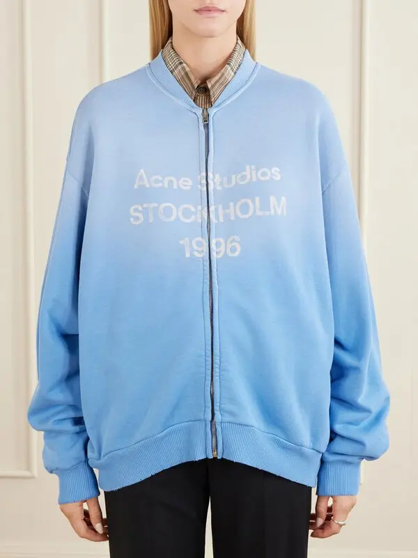 Acne Studios Fiah Zip-up Sweatshirt - Blue