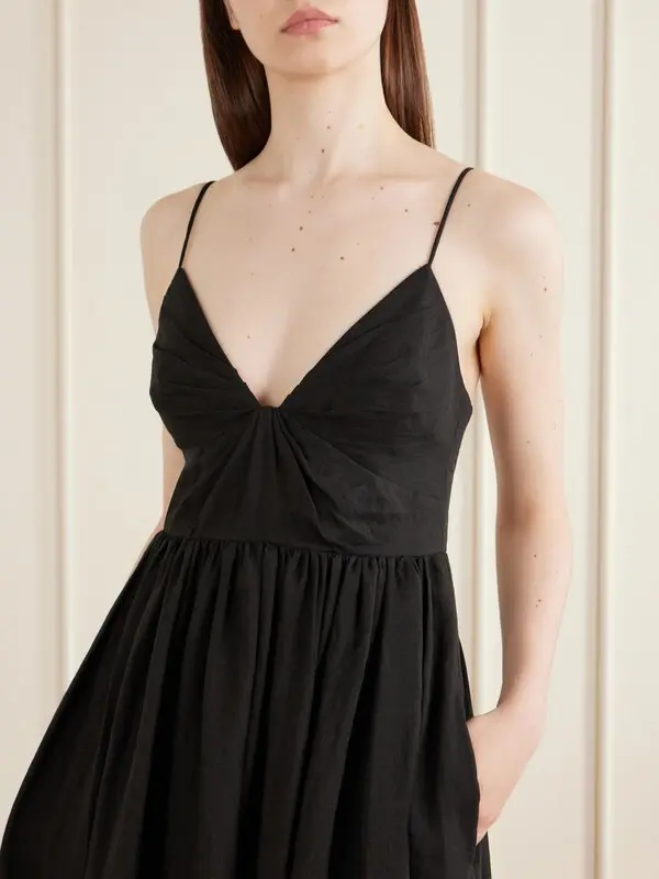aje black long dress Juniper Gown-BLACK / 4