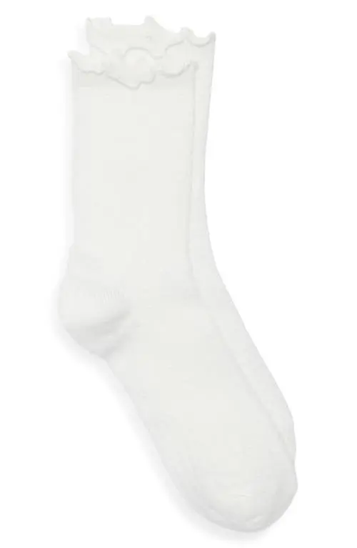 CASA CLARA Regis Lettuce Edge Crew Socks