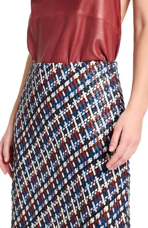 TWP Leather A-line Midi Skirt