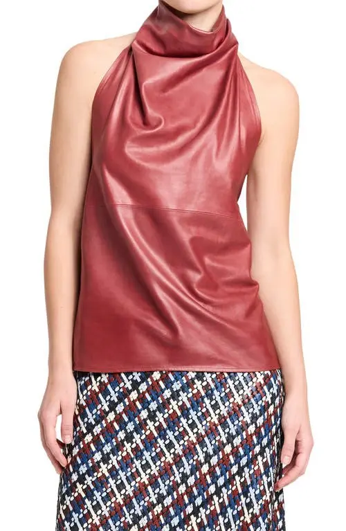 TWP Halter Leather Top