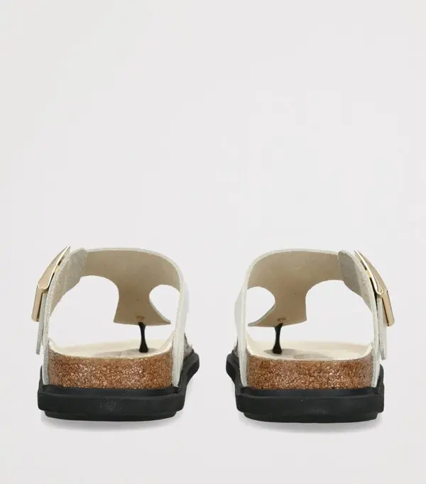 BIRKENSTOCK Gizeh Patent Leather Sandals - Ivory