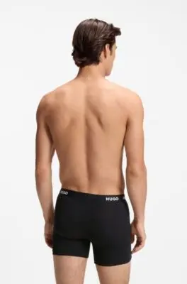 Hugo Three-pack Of Boxer Briefs In Stretch Cotton