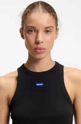 Hugo Cropped Stretch-cotton Tank Top
