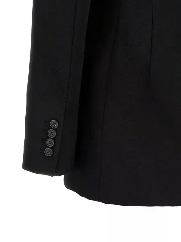 Attico Feather-trim Single-breasted Blazer