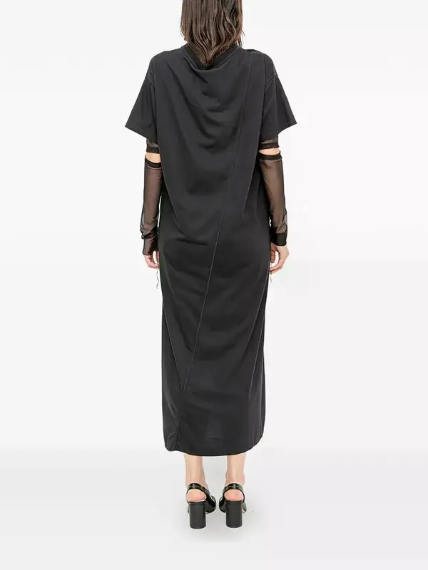 Andrea Ya'aqov Side-slit Crew-neck Dress