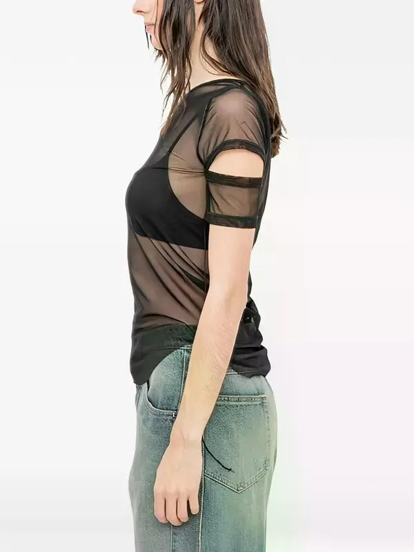 Andrea Ya'aqov Sheer Cut-out T-shirt