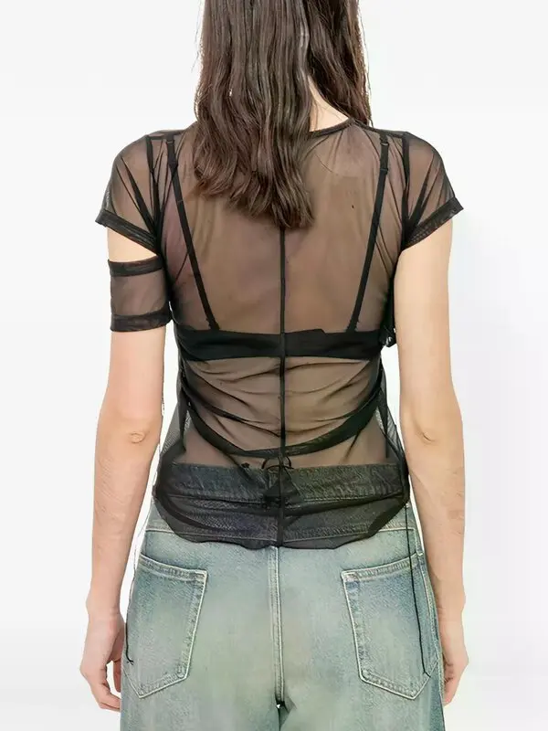 Andrea Ya'aqov Sheer Cut-out T-shirt