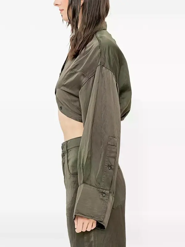 Andrea Ya'aqov Cropped Long-sleeve Shirt
