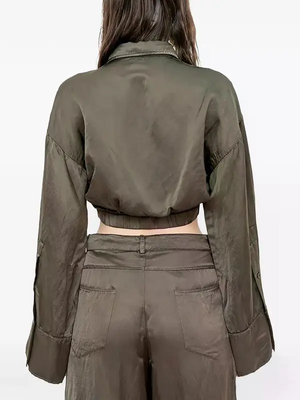 Andrea Ya'aqov Cropped Long-sleeve Shirt