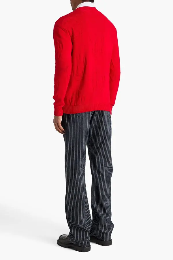 Alexander McQueen Jacquard Knit Cotton Sweater
