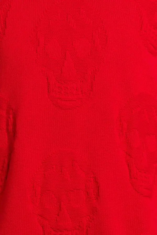 Alexander McQueen Jacquard Knit Cotton Sweater