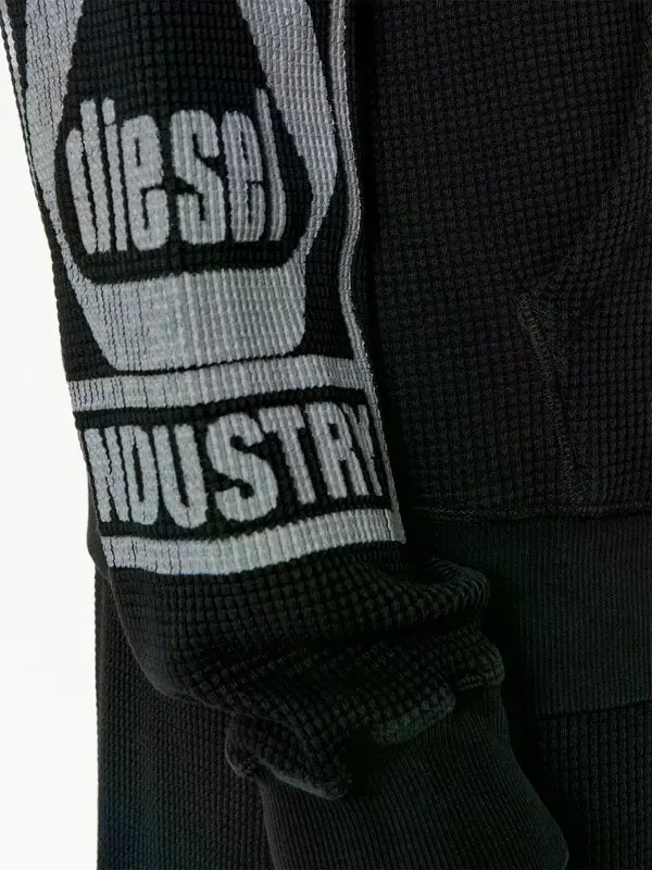 DIESEL® Waffle-knit Zip-up Hoodie