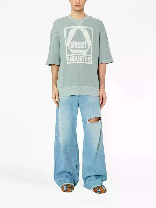 DIESEL® Logo-print Knitted T-shirt