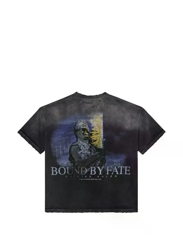 VALE FOREVER Graphic-print Distressed-effect T-shirt