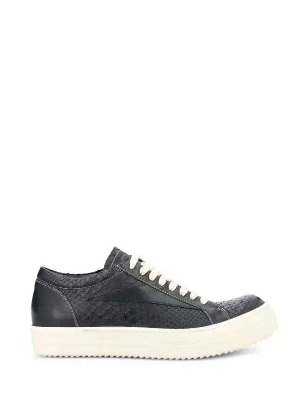Rick Owens Lace-up Python-leather Sneakers