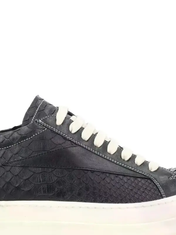 Rick Owens Lace-up Python-leather Sneakers