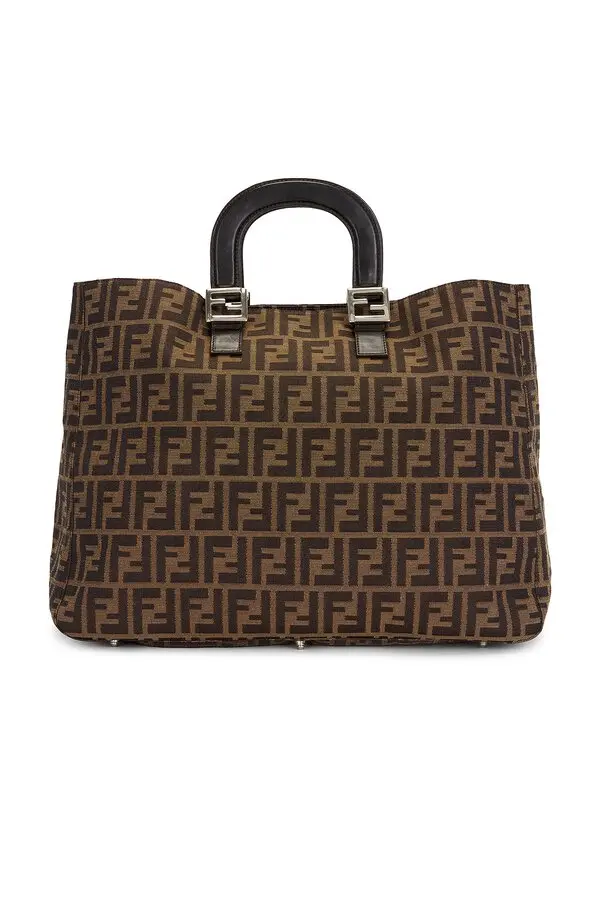 Fendi Zucca Monogram Tote - Brown