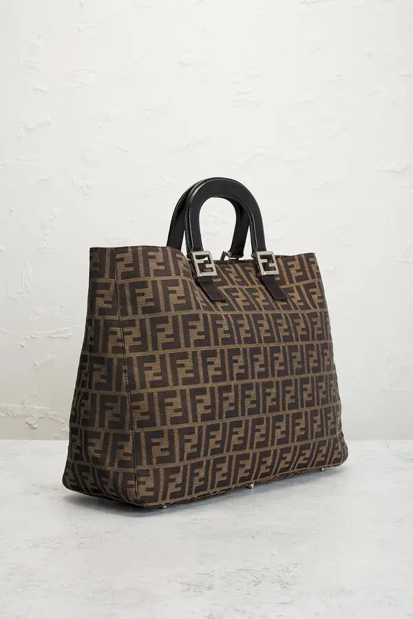 Fendi Zucca Monogram Tote - Brown