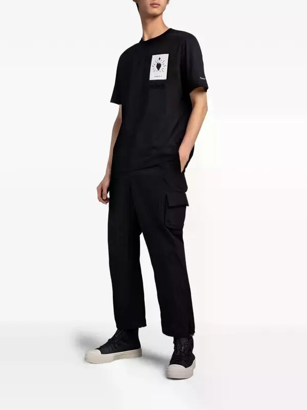 PORTS V Heart-patch Frayed T-shirt