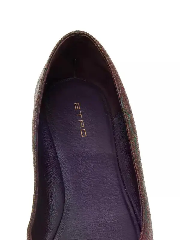 Etro Paisley-print Leather Ballet Flats