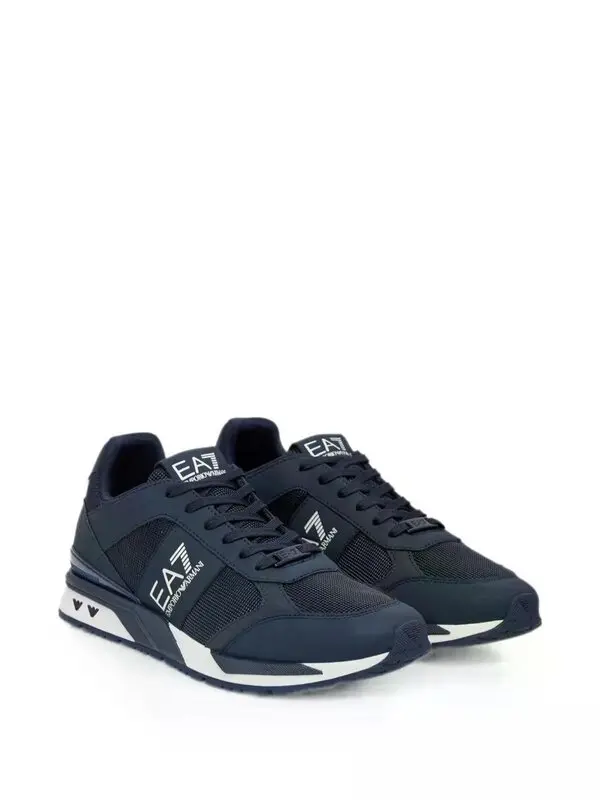 EA7 Logo Print Panelled Sneakers