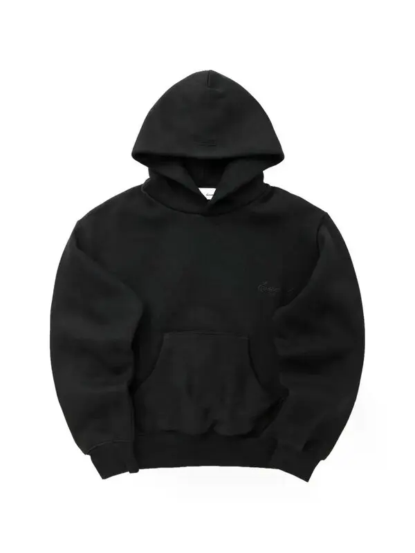 Fear Of God Essentials Logo-print Cotton Hoodie - Black
