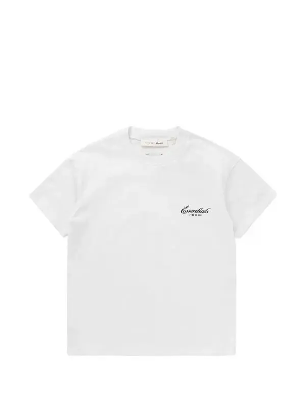 Fear Of God Logo Print Cotton T-shirt - White