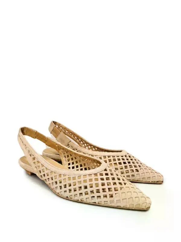 POCHE PARIS Perforated Slingback Pumps