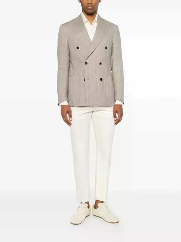RE-HASH Pressed-crease Turn-up Hem Trousers