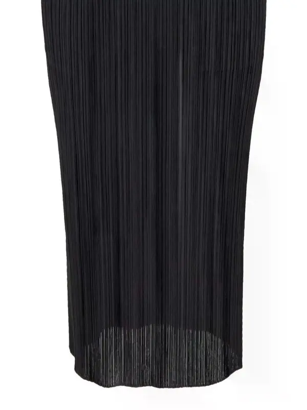 Issey Miyake Pleated Midi Skirt - Black