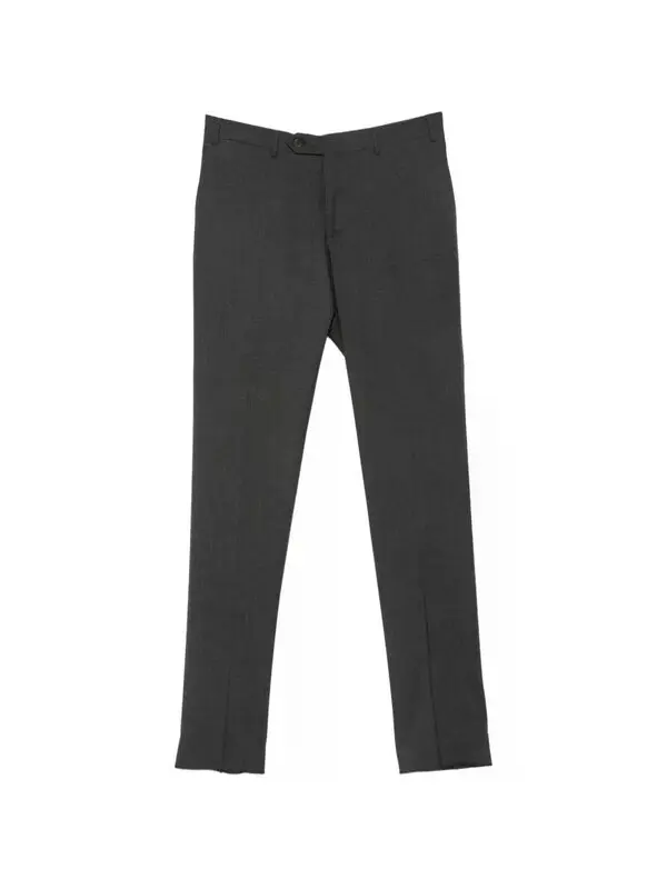 Canali Pressed-crease Tailored Trousers - Grey