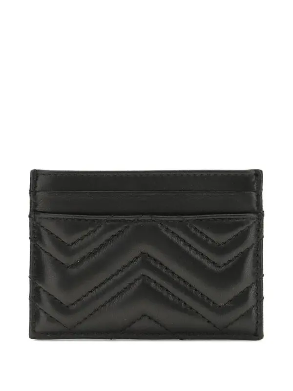 Gucci Gg Marmont Leather Card Case - Black